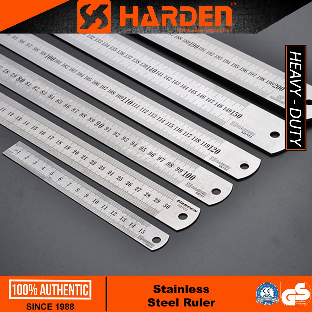 Harden 2000mm Stainless Steel Ruler (Classic) Metal Measuring | Shopee ...