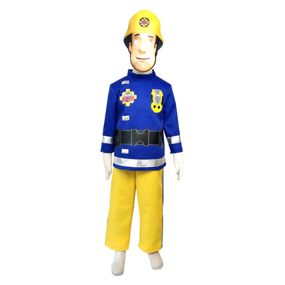 Fireman Sam Dress Halloween Kids Firefighte Uniform for Fireman Game ...