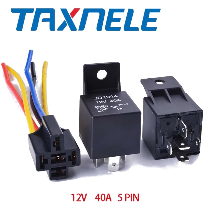 1 set JD1914 Auto Relay with socket Automotive relay car relay 12V 40A ...