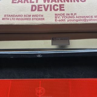 EARLY WARNING DEVICE STANDARD 5CM WIDTH WITH LTO REQ STICKER | Shopee ...