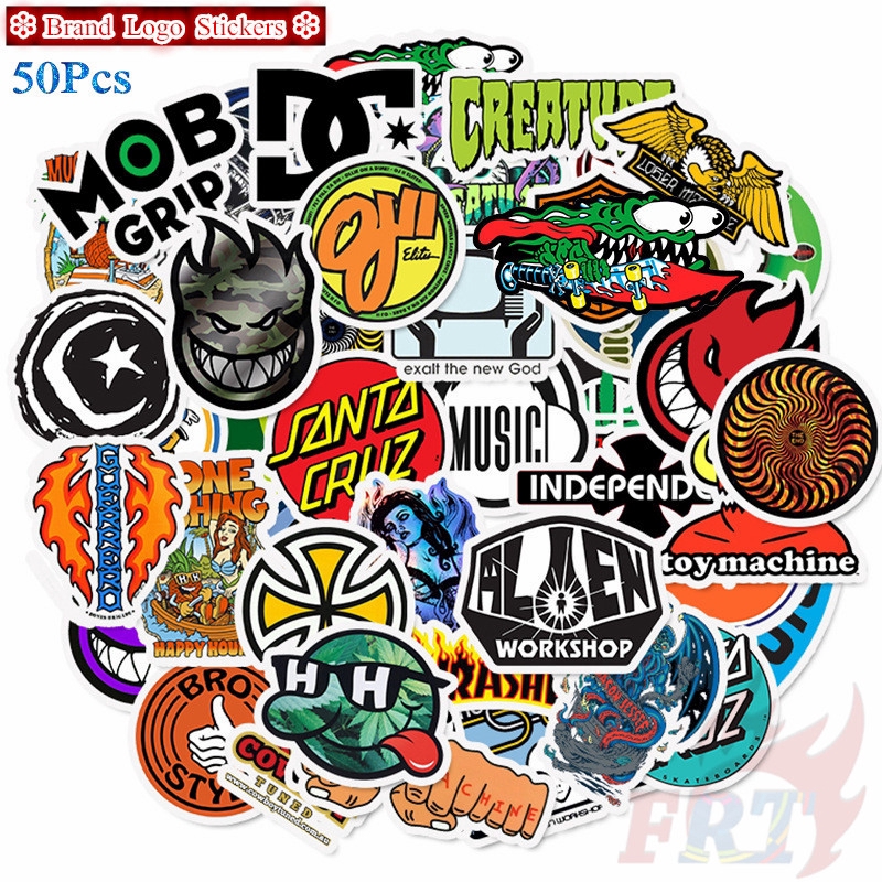 Classical Mixed Fashion Brand Logo Series 01 Graffiti Stickers 50Pcs ...