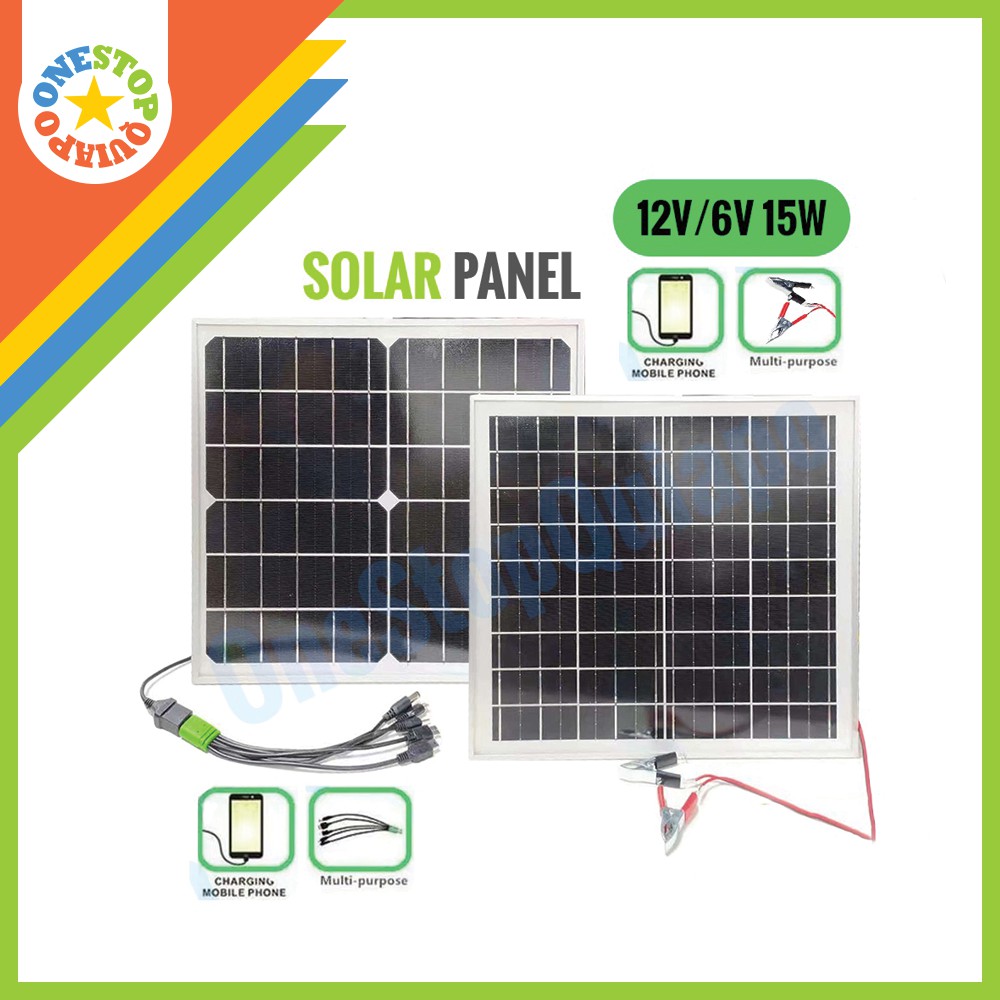 OSQ 12V/6V 15-W Solar Panel | Shopee Philippines