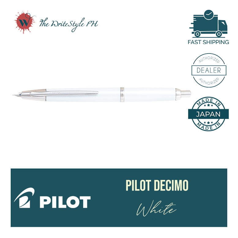 Pilot Decimo (White) Fountain Pen | Shopee Philippines