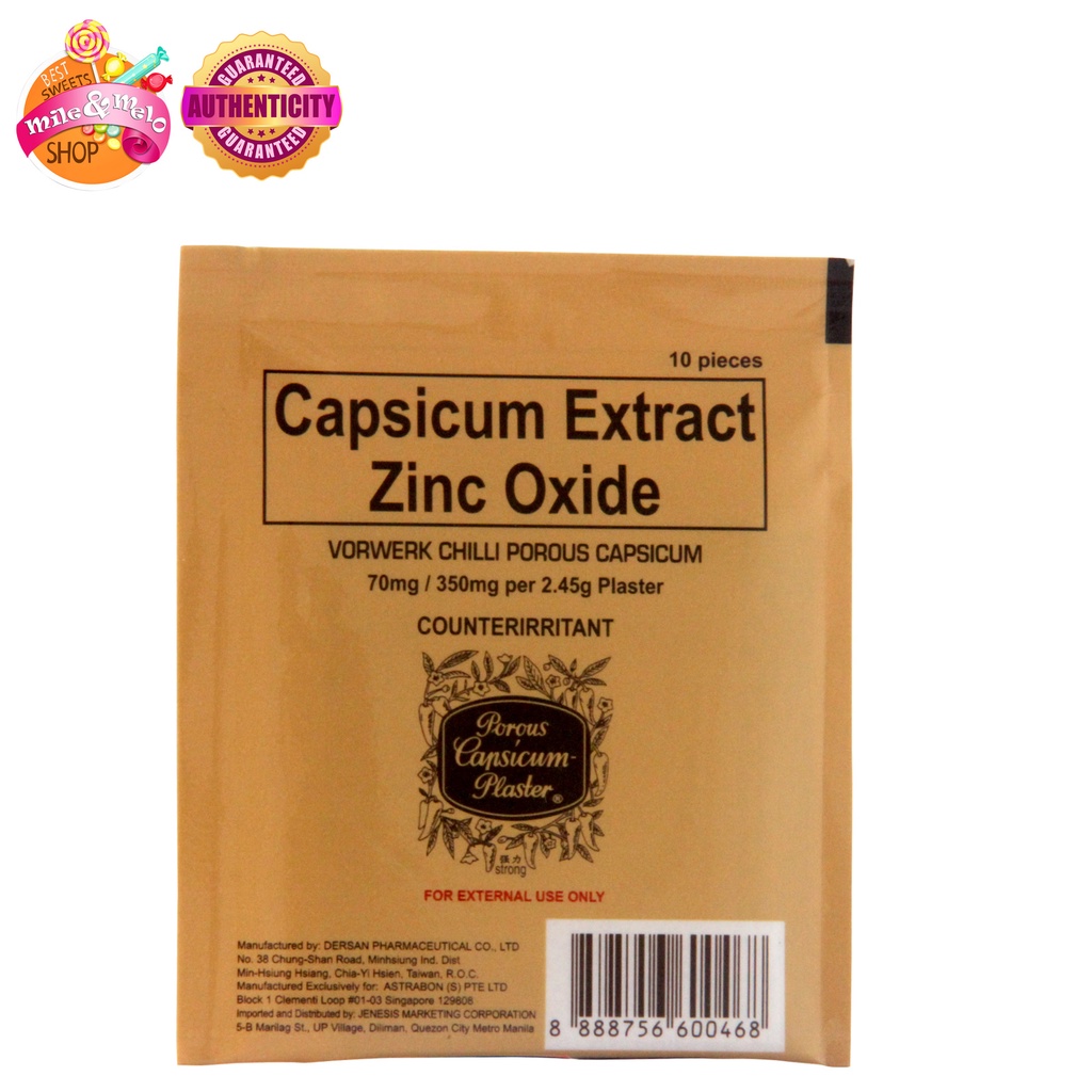 Chili Plaster Vorwerk Chilli Porous Capsicum 10 Patches | Shopee ...