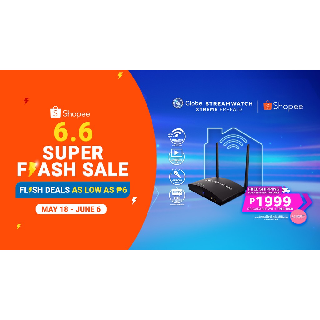 Globe Streamwatch Xtreme Prepaid Wifi | Shopee Philippines