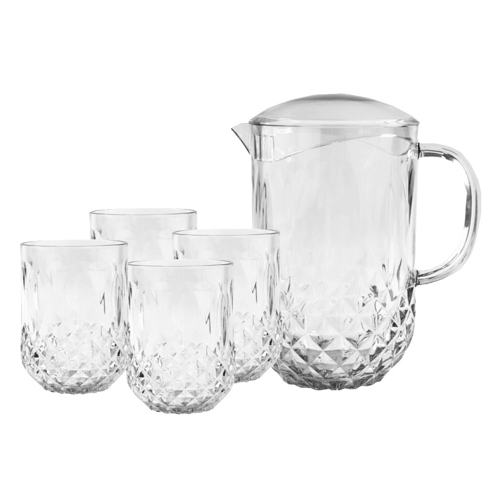 Urban Kitchen Clara Pitcher 1.8L With 4Pc Tumblers--Clear | Shopee ...