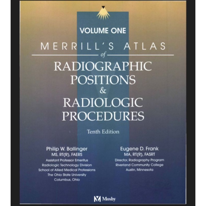 RadTech RRT Merrill's Atlas of Radiographic Positions and Radiologic ...