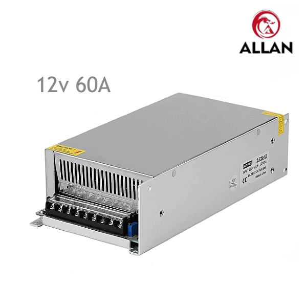 Allan 12V 60A Power Supply 720W SMPS 110V/220V AC/DC 12V For CCTV ...