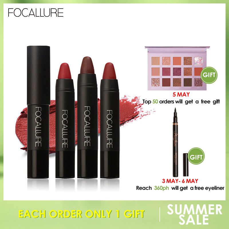 FOCALLURE 19 Colors Lipstick Matte Lipsticker Long-lasting | Shopee ...