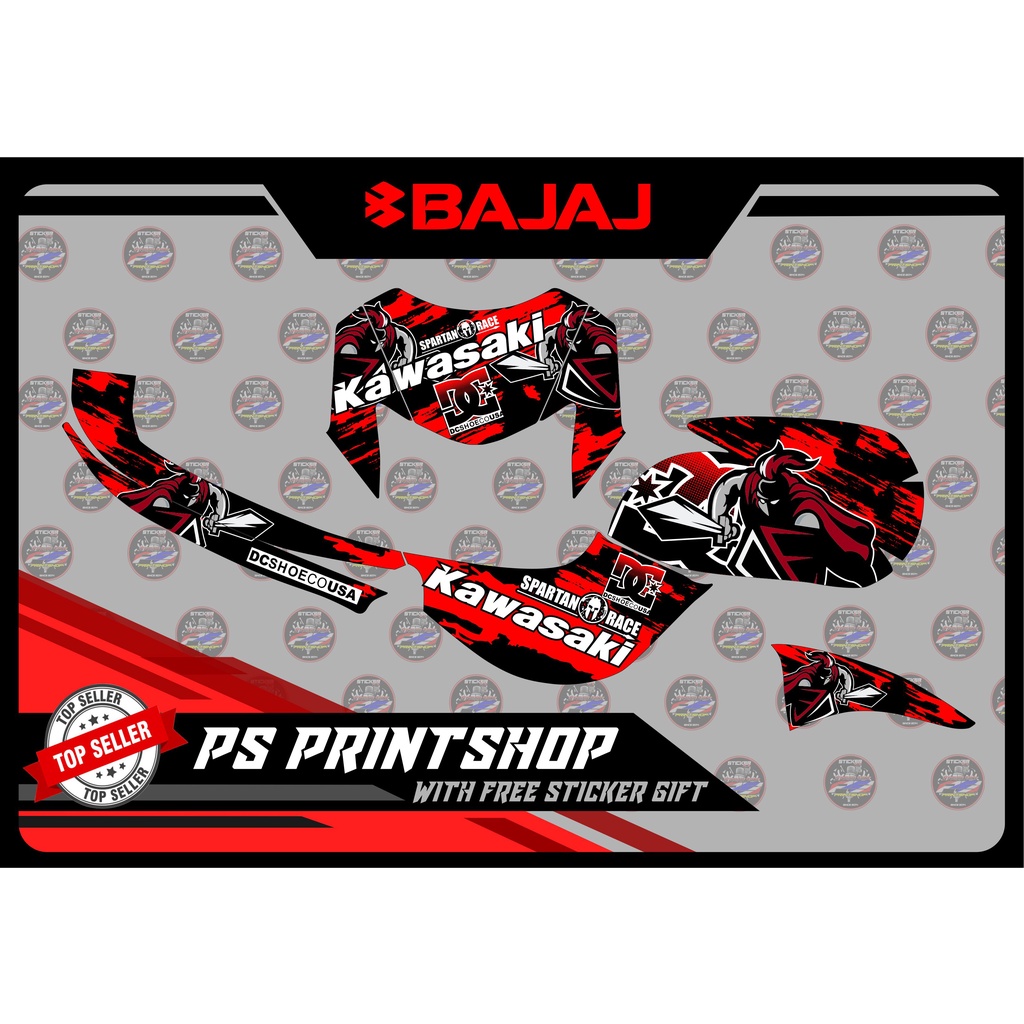 Bajaj 100a & 125a CT 100 Kawasaki sticker decals durable and high quality | Shopee Philippines