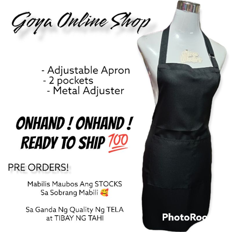 ADJUSTABLE APRON (ADJUSTABLE NECK STRAP 1INCH) | Shopee Philippines
