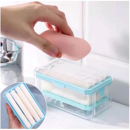 2 IN 1 Multifunctional Hand Rub-free Soap Dish Shower Soaps Box With ...