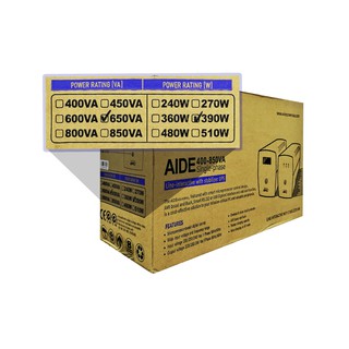 AWP Aide 390W-650VA UPS with AVR Uninterruptible Power Supply (4 ...