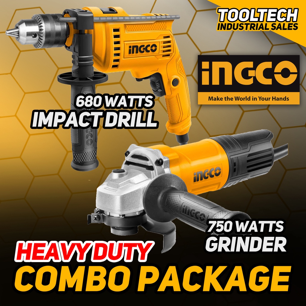 INGCO IMPACT DRILL & INGCO ANGLE GRINDER *TOOLTECH* | Shopee Philippines