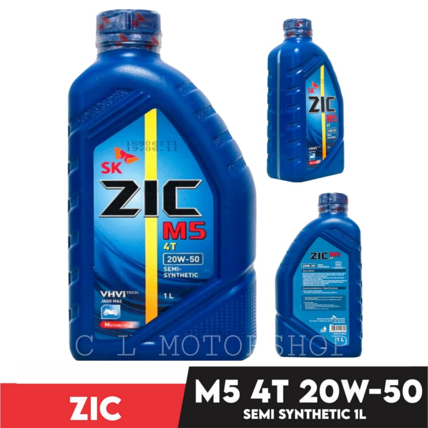 ENGINE OIL ZIC M5 4T 20W-50 1LITER | Shopee Philippines