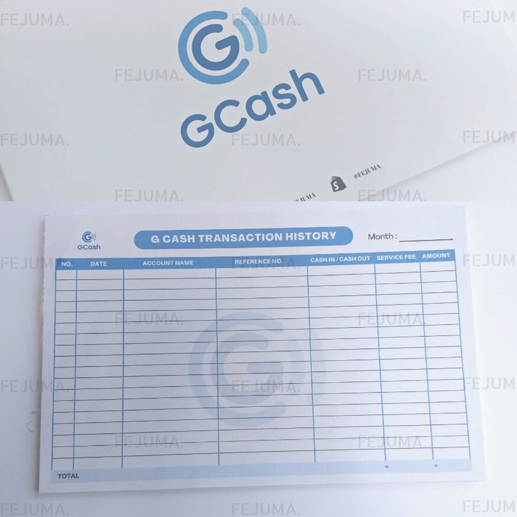 PRINTED GCASH TRANSACTION LOG | 50 PAGES PER PAD | | Shopee Philippines