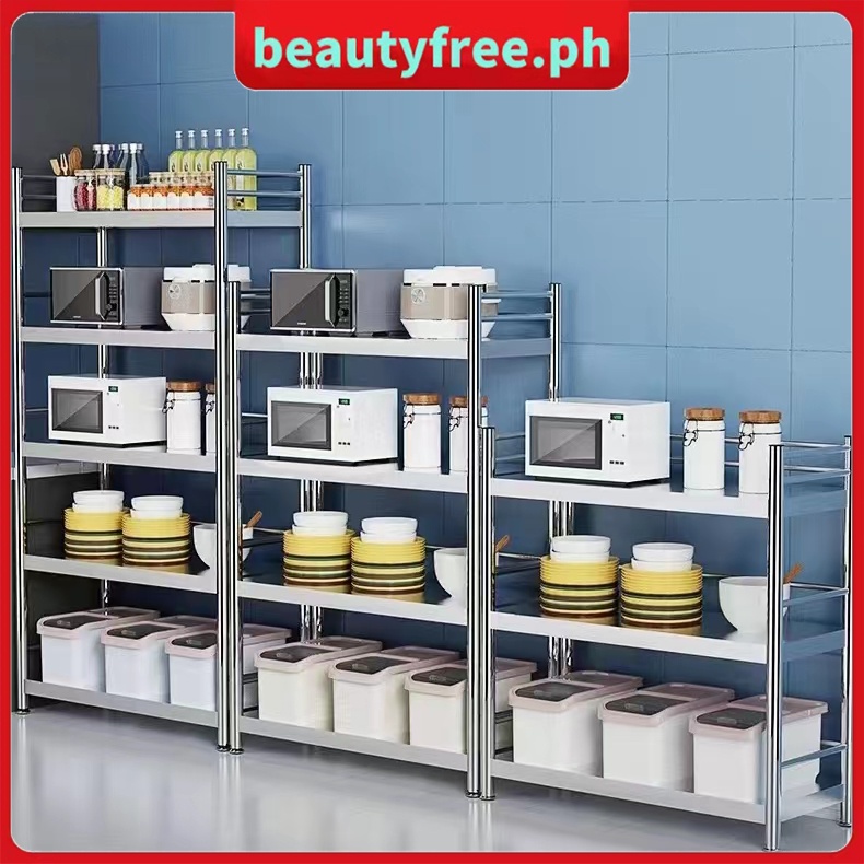 COD 4-Layer Stainless Kitchen Rack / Stainless Steel Kitchen Shelf ...