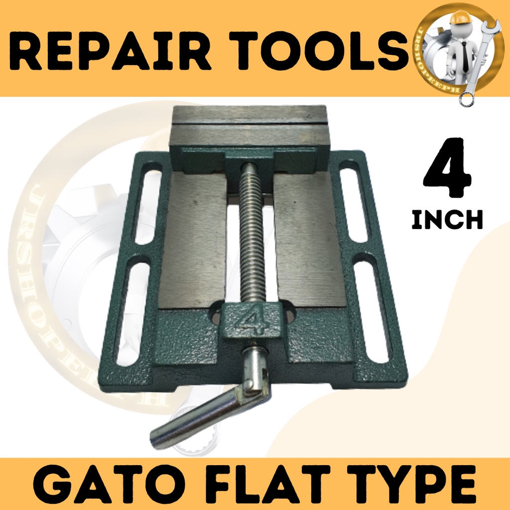 Jrshopeeph Bench Vise Flat Type 4 Inches Gato | Shopee Philippines