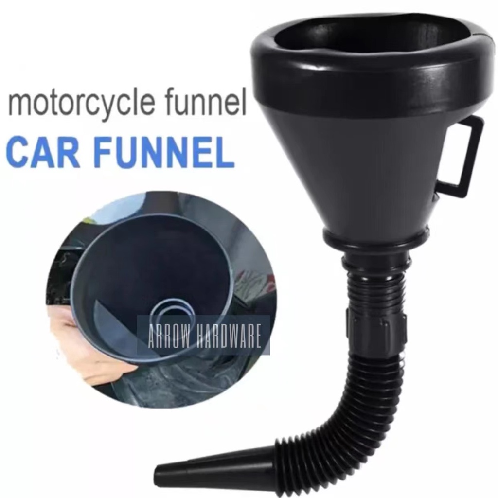ready stock Universal 2 in 1 Plastic Funnel Car Motorcycle Refueling ...