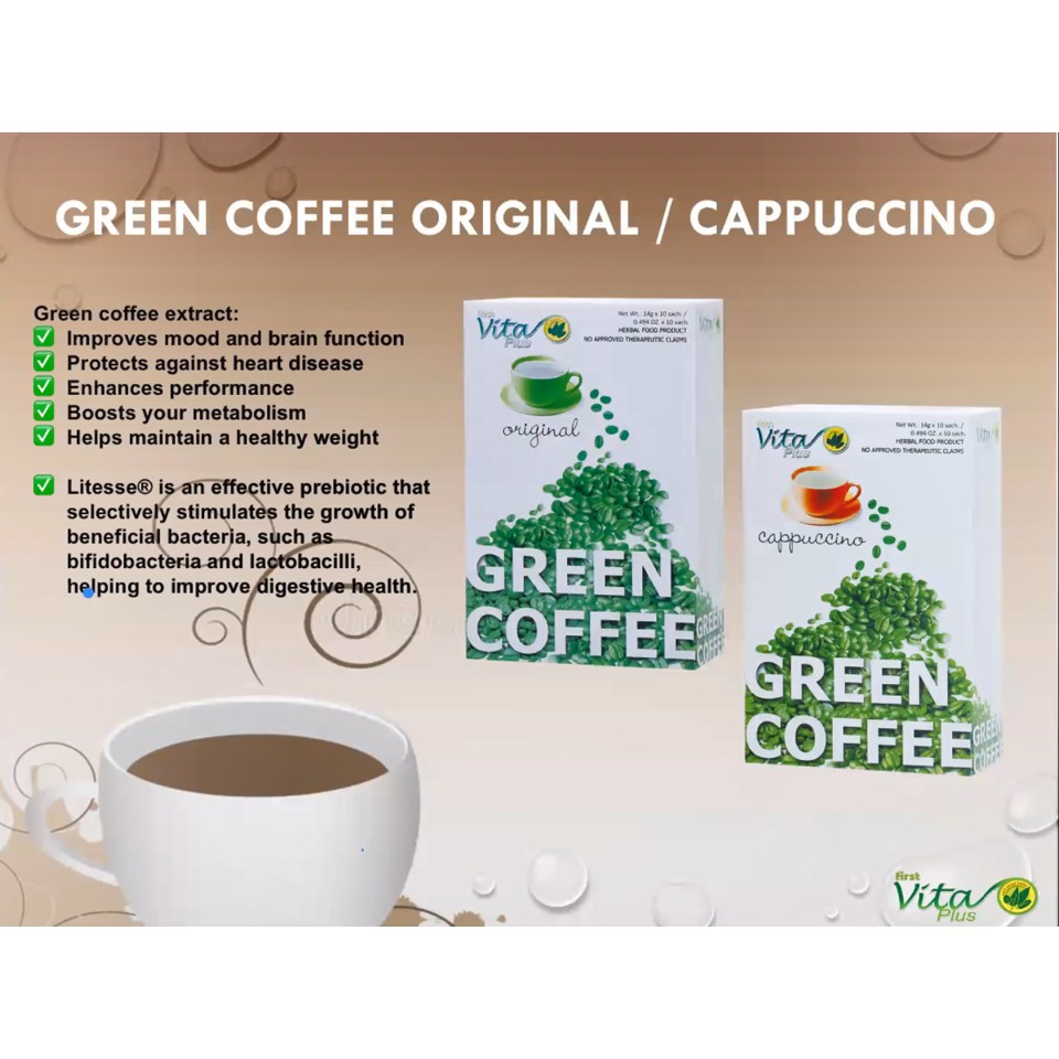 FIRST VITAPLUS GREEN COFFEE (CAPPUCCINO) | Shopee Philippines