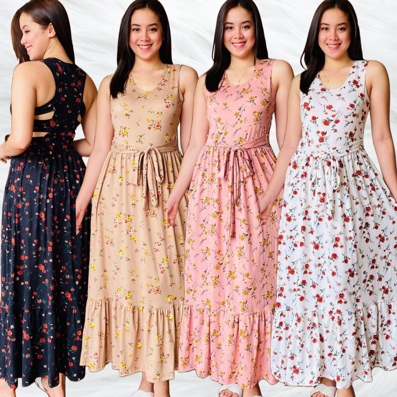 Side Bakod Maxi Dress Fit Small to Large Batch 2 | Shopee Philippines