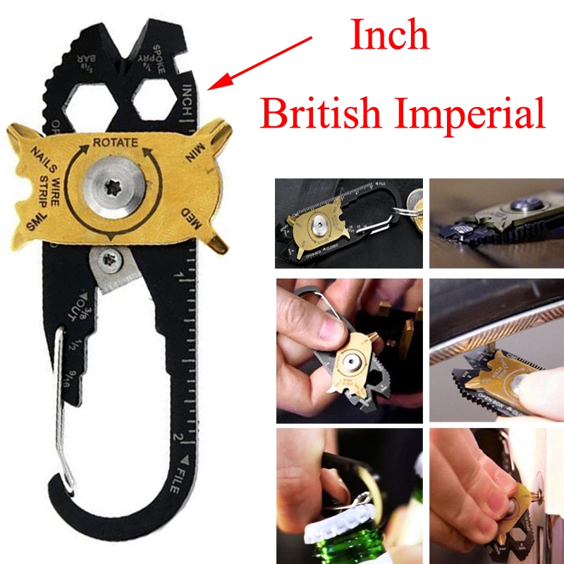 Multipurpose EDC gear keytool key pocket fix Multifunction Carabiner ...