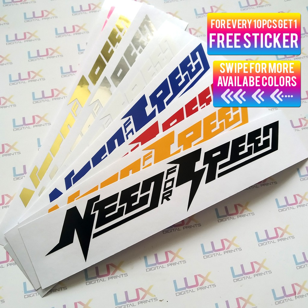 NEED FOR SPEED 001 holographic Die-Cut Vinyl Sticker/Decal/car/motor ...