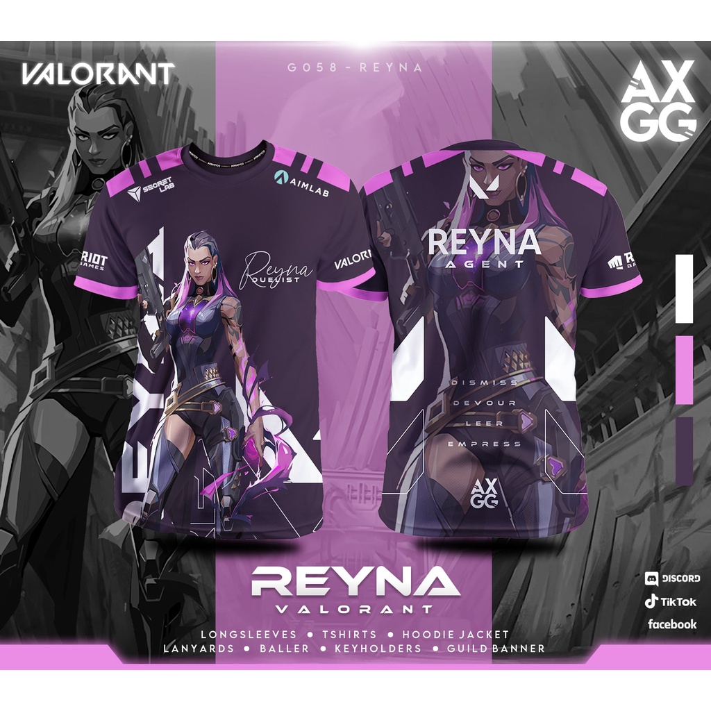 AXGG "Valorant - Reyna" Gaming T-Shirt | Shopee Philippines