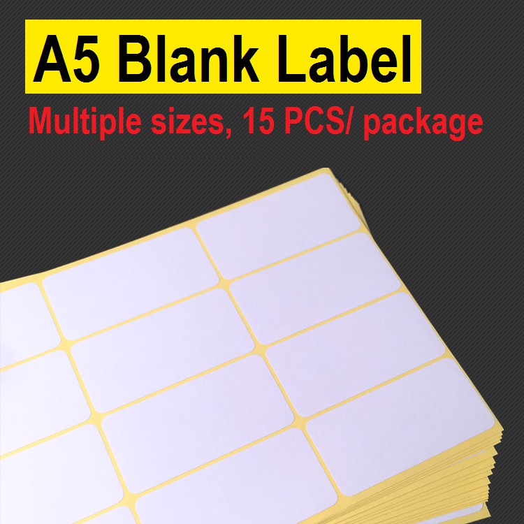 A5 blank sticker small label self adhesive mouth take paper print ...
