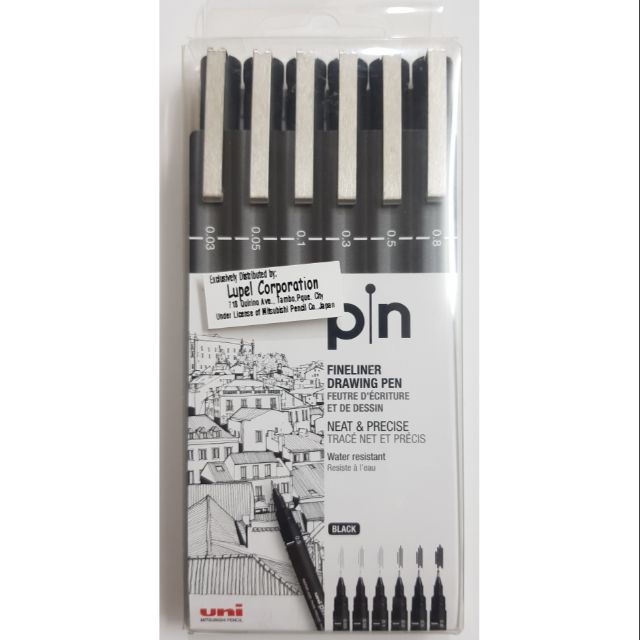 Unipin Fineliner set of 6 | Shopee Philippines