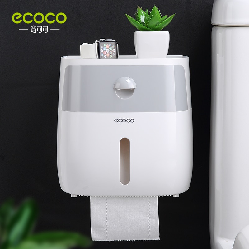 ECOCO Wall-Mounted Bathroom Tissue Dispenser Tissue Box for Multifold ...