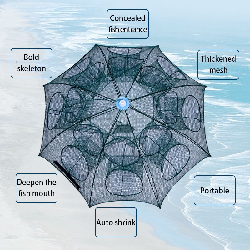Folding Umbrella fish Net Multi-specification umbrella net Shrimp Cage ...