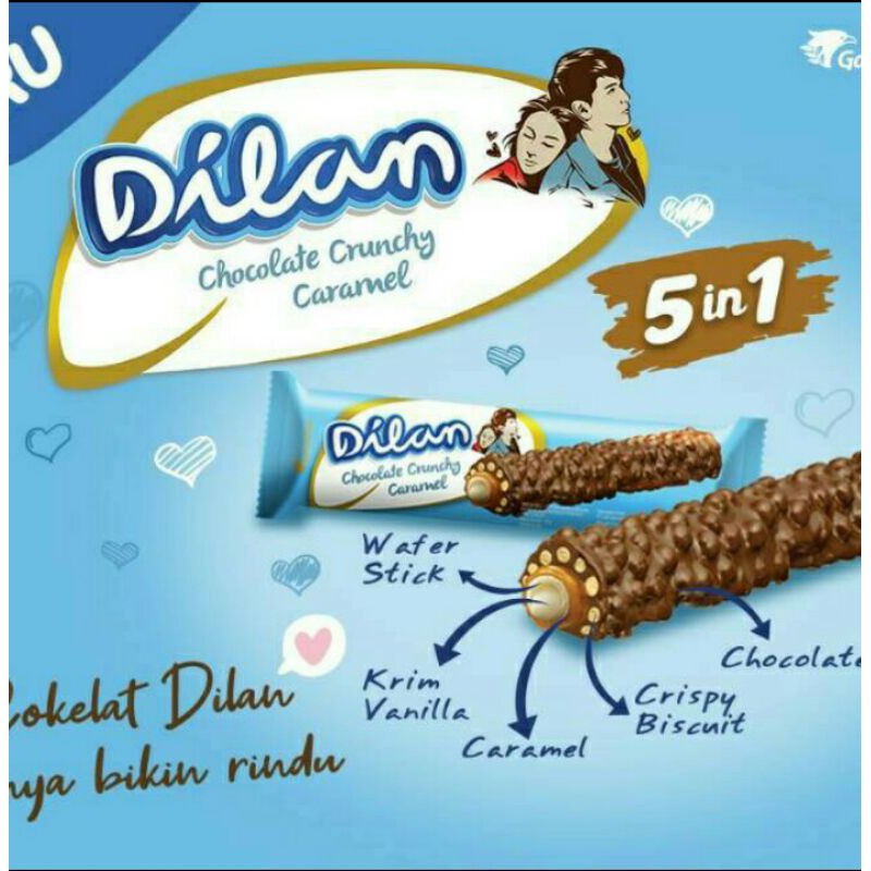 Dilan Chocolate Crunchy Caramel Unit (24 Grams) | Shopee Philippines
