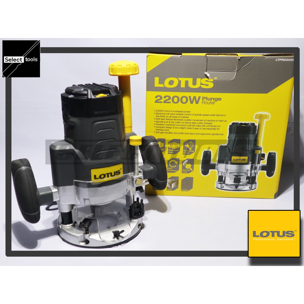 Lotus Plunge Router 1/2" Collet 2200W LTPR2200X | Shopee Philippines