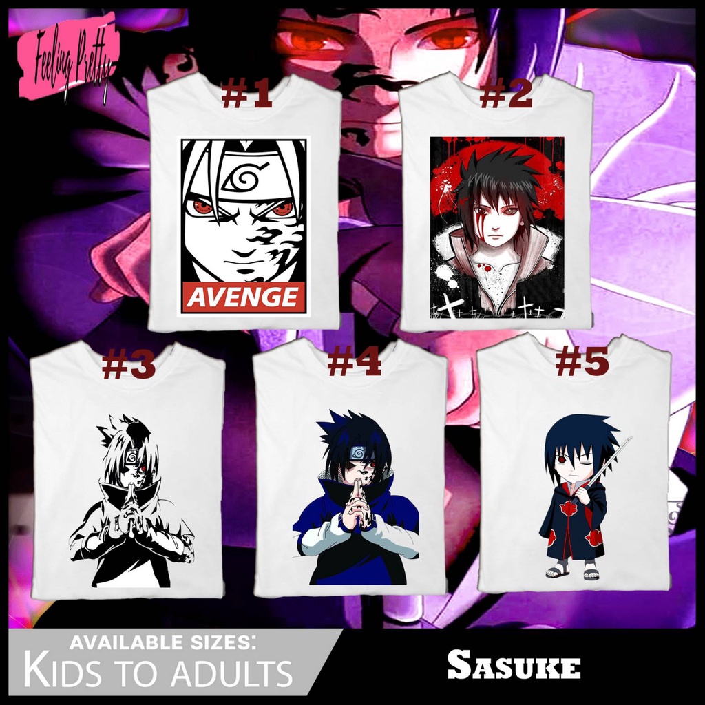 Sasuke Uchiha Sasuke Anime Shirt for Kids to Adults Unisex | Shopee ...