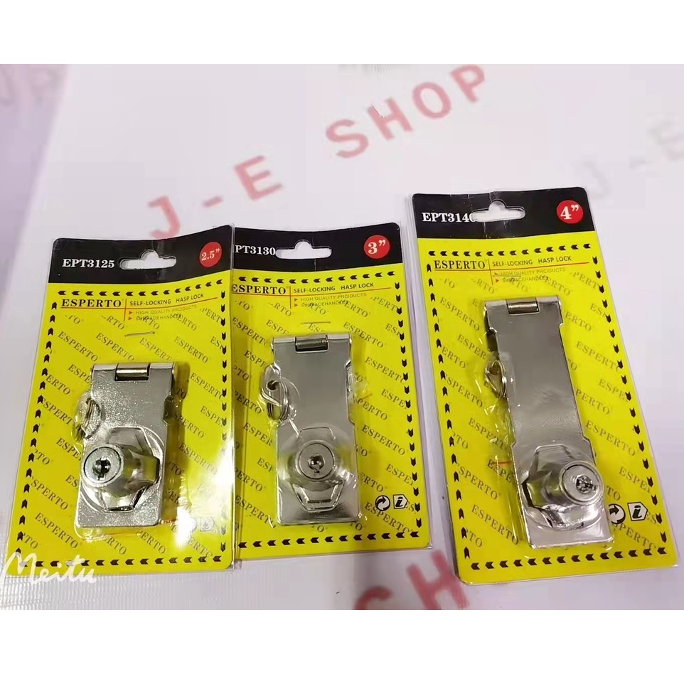 Esperto Heavy Duty Self-Locking Hasp Lock | Shopee Philippines
