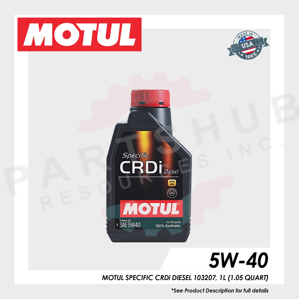 MOTUL 5W-40 SPECIFIC CRDi DIESEL 103207, 1L (1.05 QUART) | Shopee ...