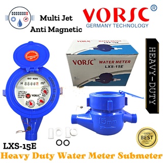 VORSC Heavy Duty Water Meter PVC Anti Magnetic 1/2 Household Water ...