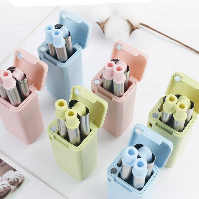 Reusable Foldable Straw Stainless Steel Collapsible Drinking Straw ...