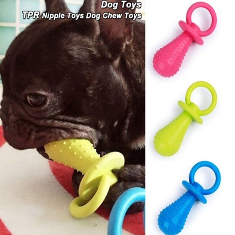 Dog Toy Rubber Nipple Pacifier For Pets Dog Cat Puppy Elasticity Teeth ...