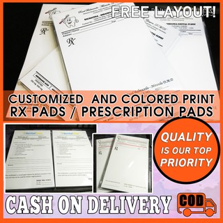 Customized Colored Prescription Pads, RX Pads, Pads, Reseta, Med Cert ...