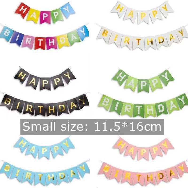 Simple Plain Small Happy Birthday Banner for Birthday Decoration ...