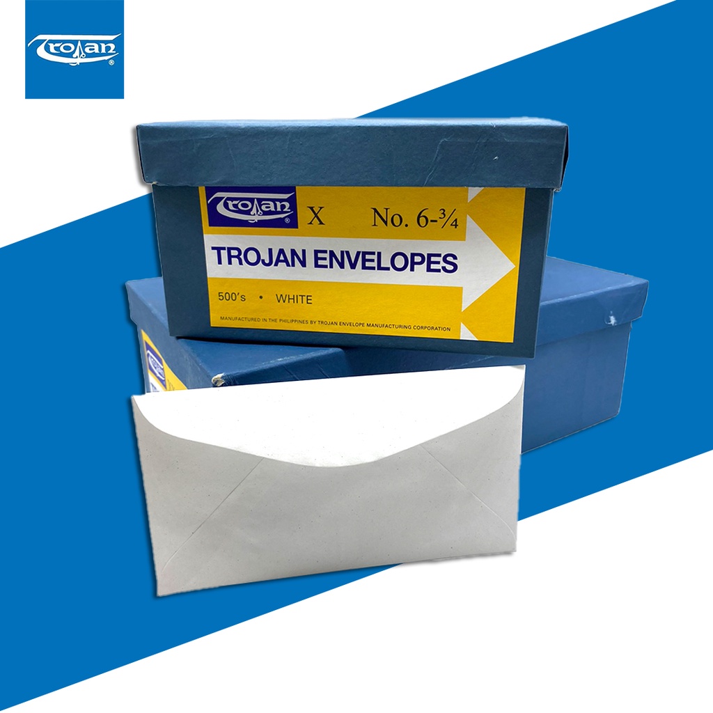 Trojan 6-3/4 X Local Short Letter Envelope 500's | Shopee Philippines