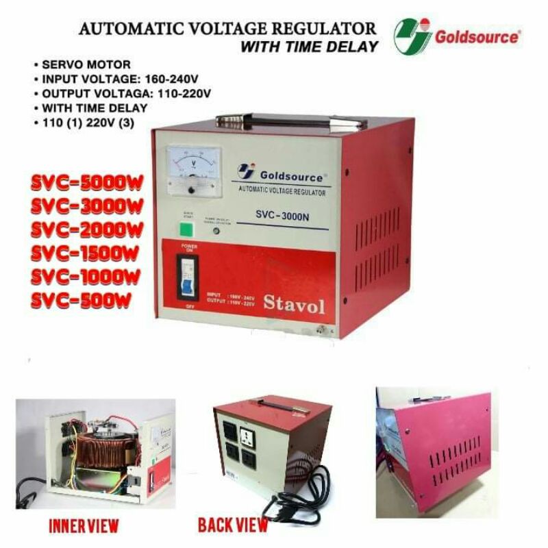 AVR AUTOMATIC VOLTAGE REGULATOR INPUT VOLTAGE:160V-220V WITH CARBON ...