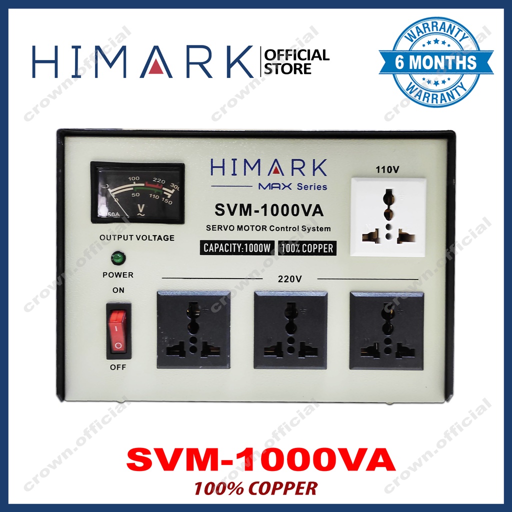 HIMARK SVM-1000 VA Automatic Voltage Regulator (AVR) | Shopee Philippines