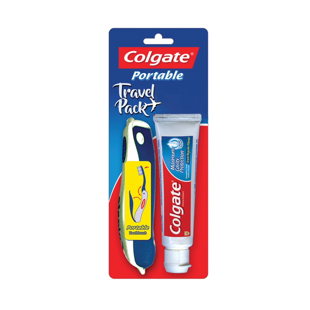 Colgate Portable Toothbrush with Free Colgate Regular Toothpaste 25ml ...
