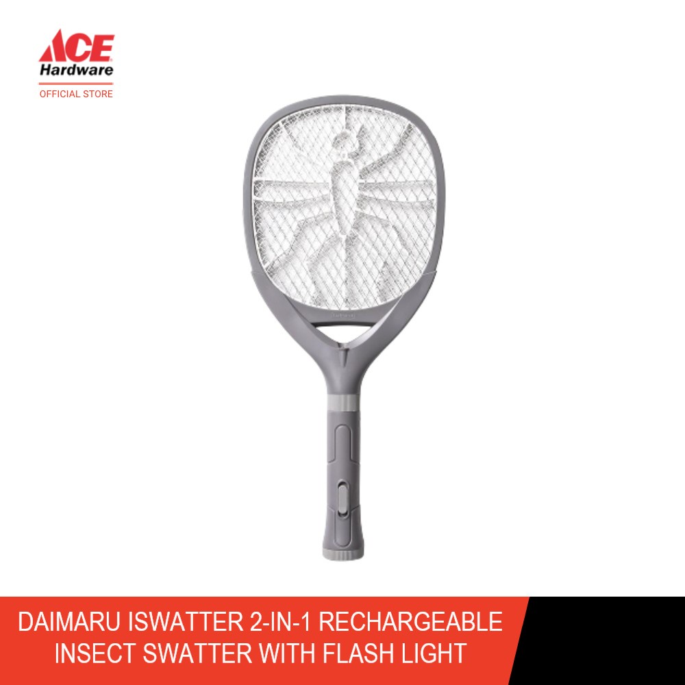 Daimaru iSwatter 2-in-1 Rechargeable Insect Swatter with Flash Light ...