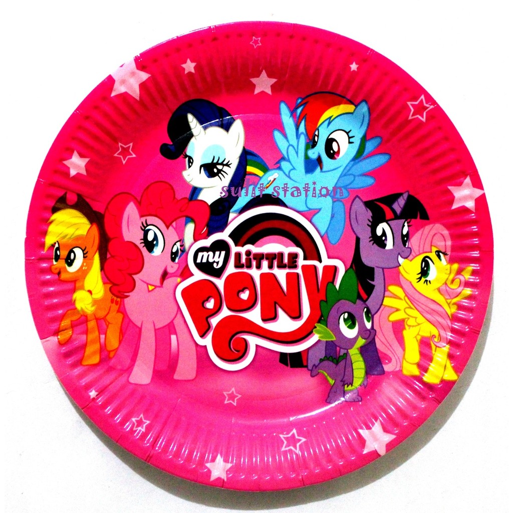 10pcs MLP MY LITTLE PONY THEMED BIRTHDAY PARTY PAPER PLATE FAVORS ...