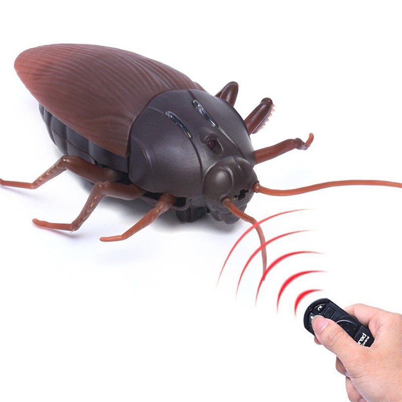 Remote Control Cockroach Prank Toys Joke RC Fake Insects Scary Trick ...