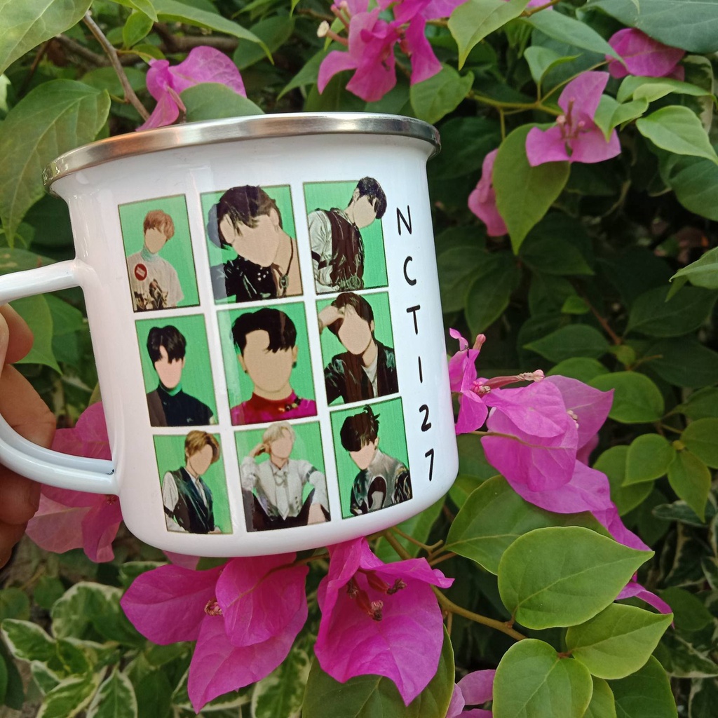 NCT 127 STICKER ENAMEL MUG ( NCT TAEYONG JUNGWOO HAECHAN JOHNNY JAEHYUN ...